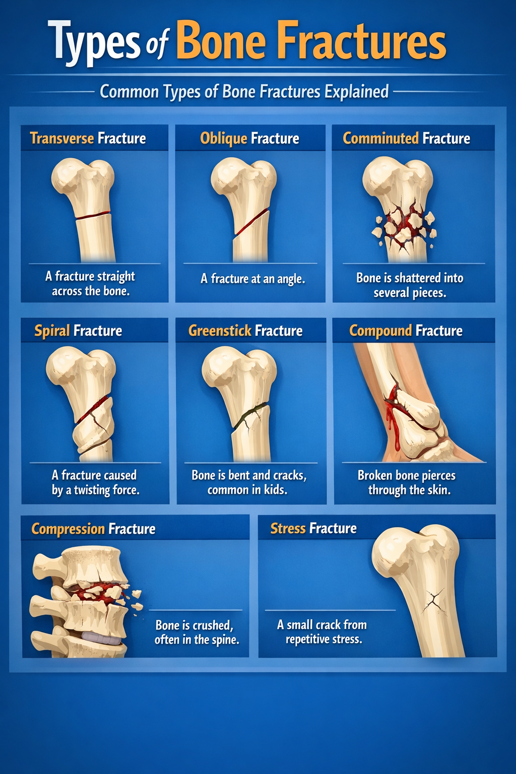 Different type of fractures - medcalcu.com