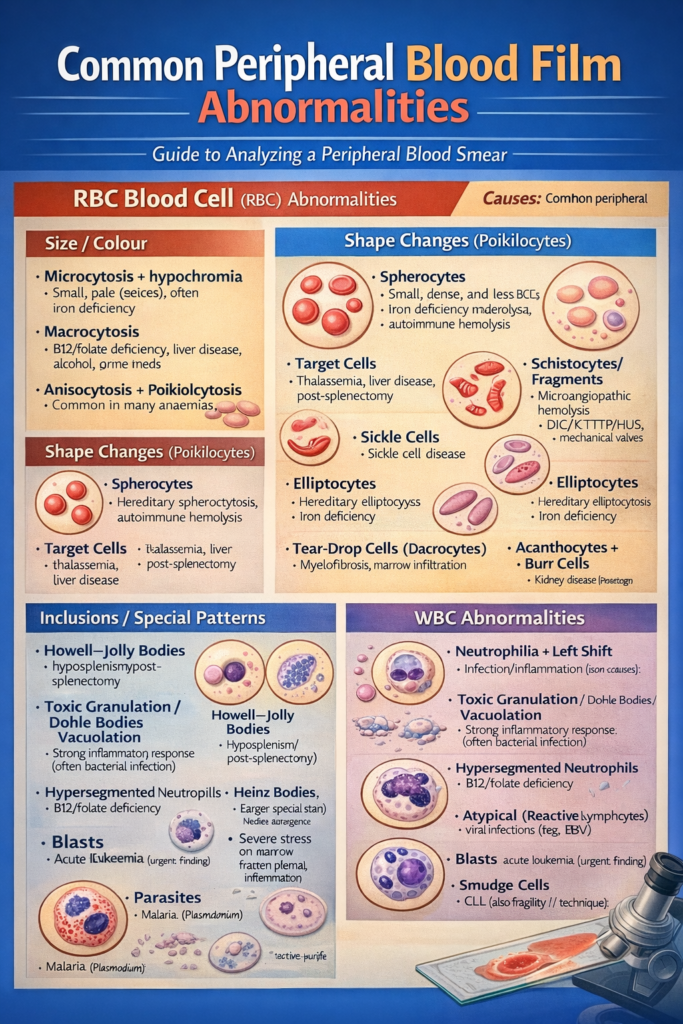 Common Peripheral Blood Film (PBF) Abnormalities - medcalcu.com